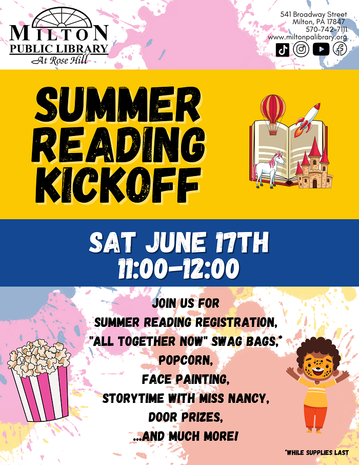 Milton Public Library – 541 Broadway Street, Milton, PA 17847